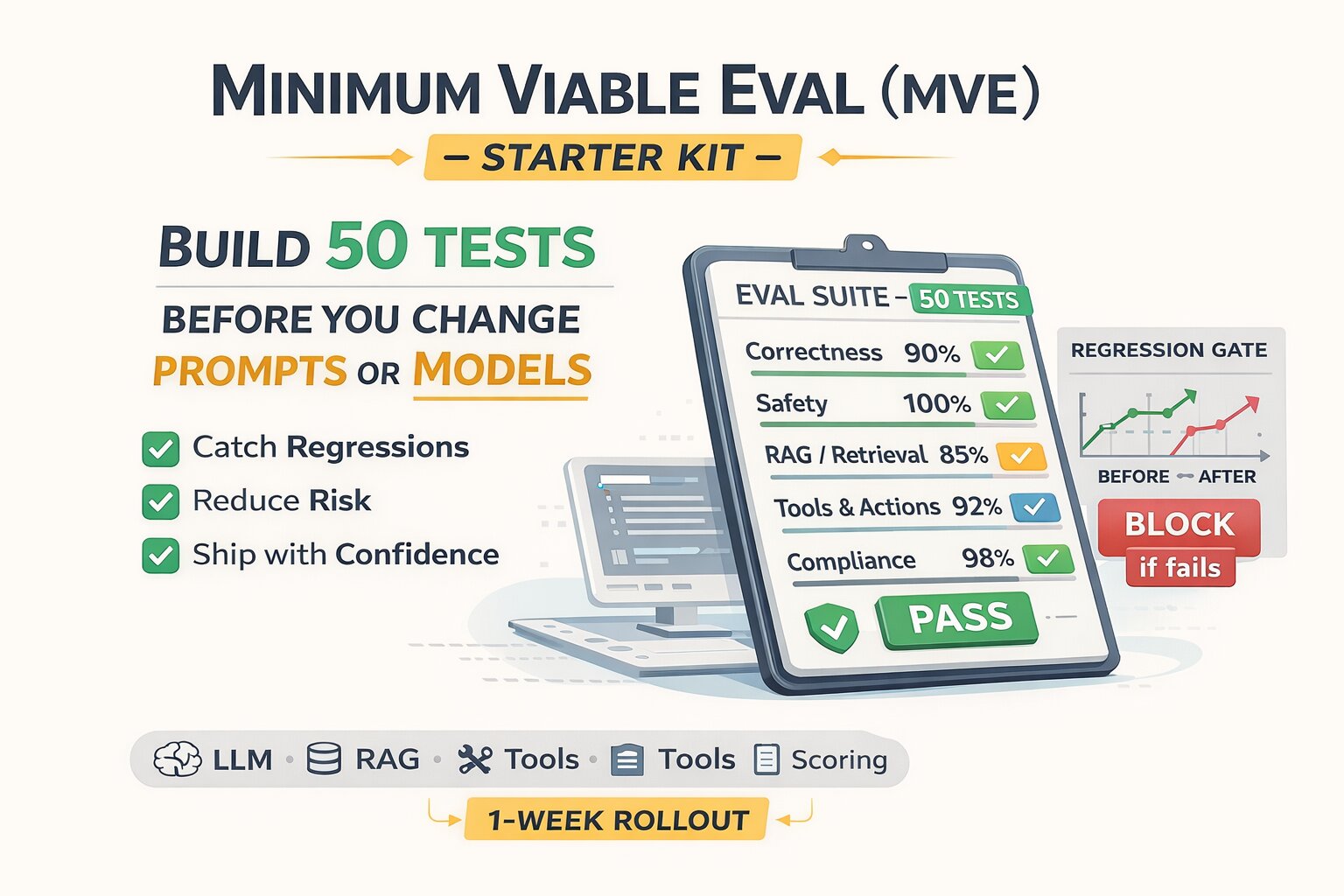 Minimum Viable Eval (MVE) Starter Kit: Build 50 Tests Before You Change ...