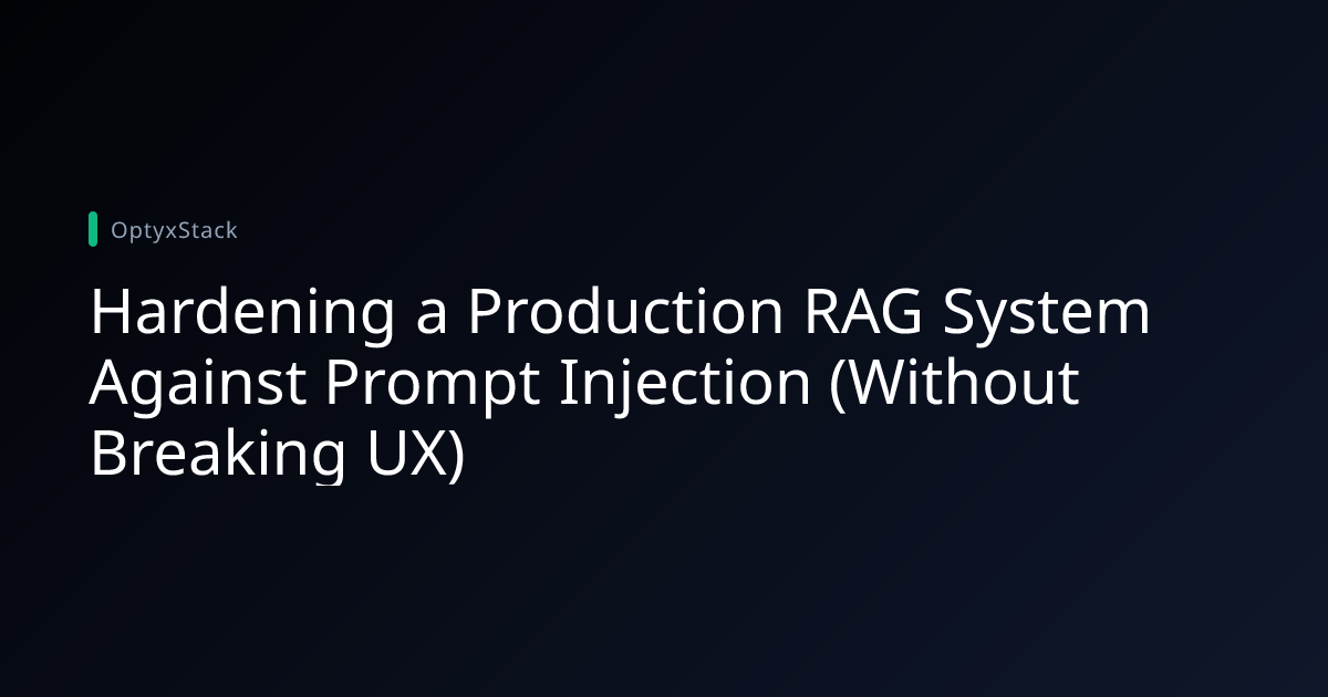 Hardening a Production RAG System Against Prompt Injection (Without ...
